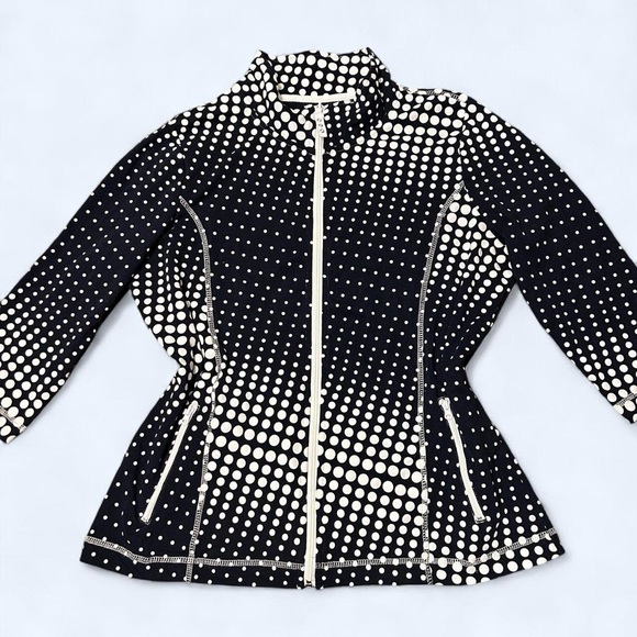 Onque Casuals | Tops | Y2k Black Polka Dot Jacket By Onque Casual ...